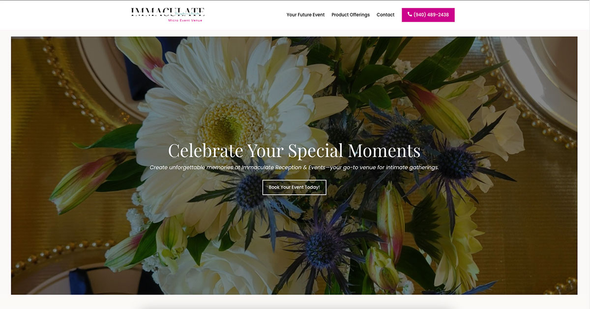 Plan Your Event at Immaculate Reception & Events